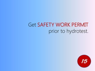 20 Essential Hydrotest Safety Checklist | PDF