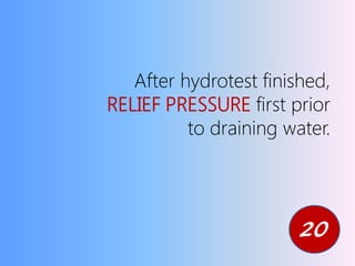 20 Essential Hydrotest Safety Checklist | PDF