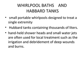 Hydrotherapy | PPT | Bath and Shower | Personal Care