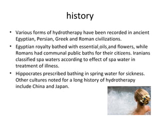 Hydrotherapy | PPT