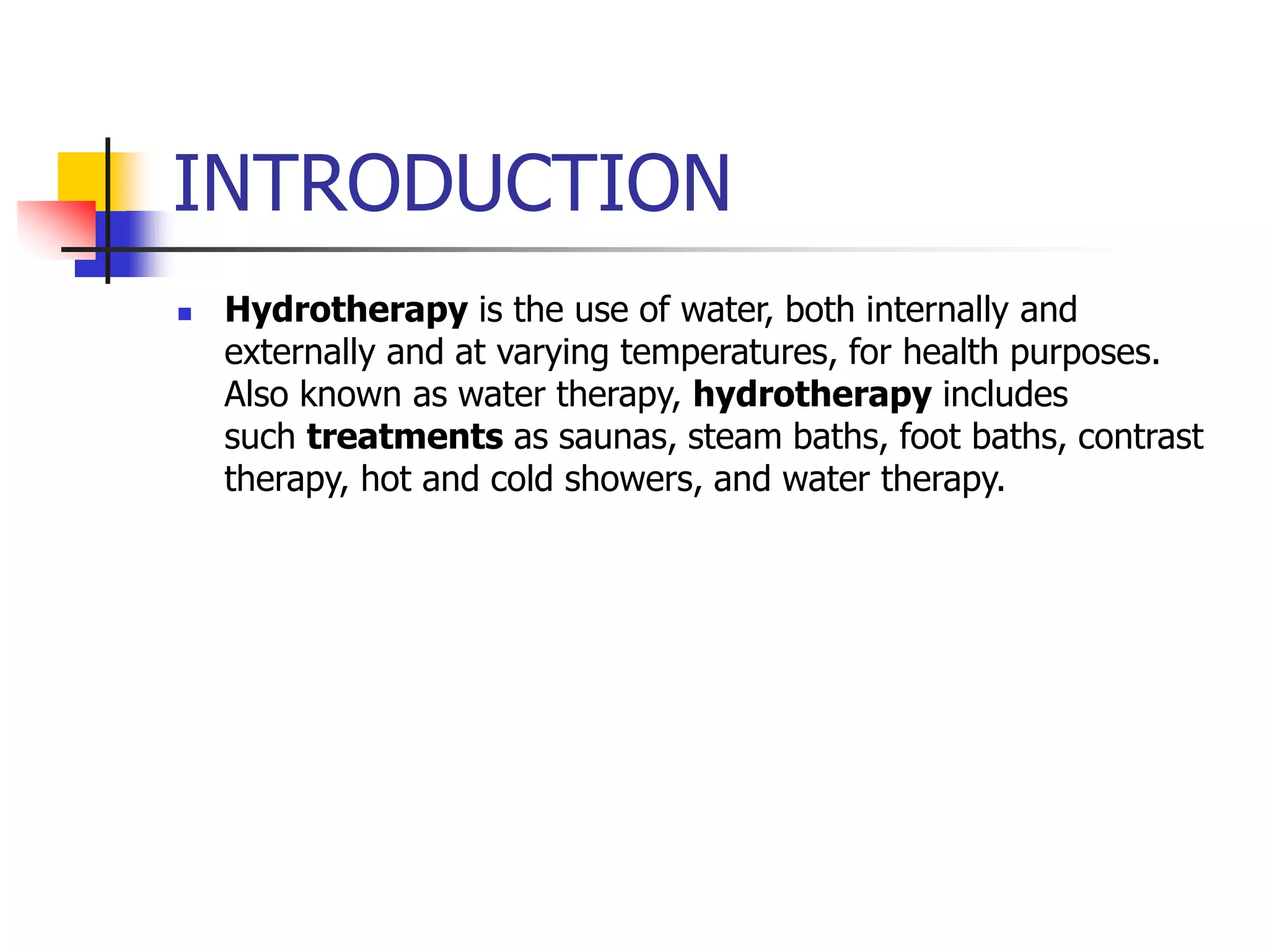 Hydrotherapy | PPT