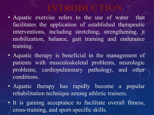 Hydrotherapy | PPTX | Physical Therapy | Wellness