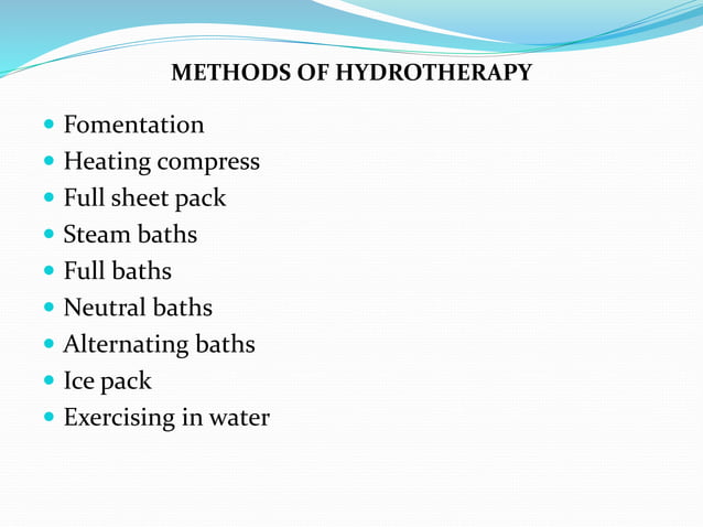Hydrotherapy | PPTX