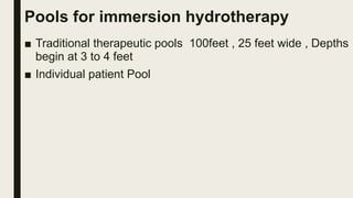 Hydrotherapy for Physiotherapy.pptx | Physics | Science
