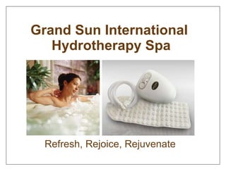 Hydrotherapy home spa | PPT