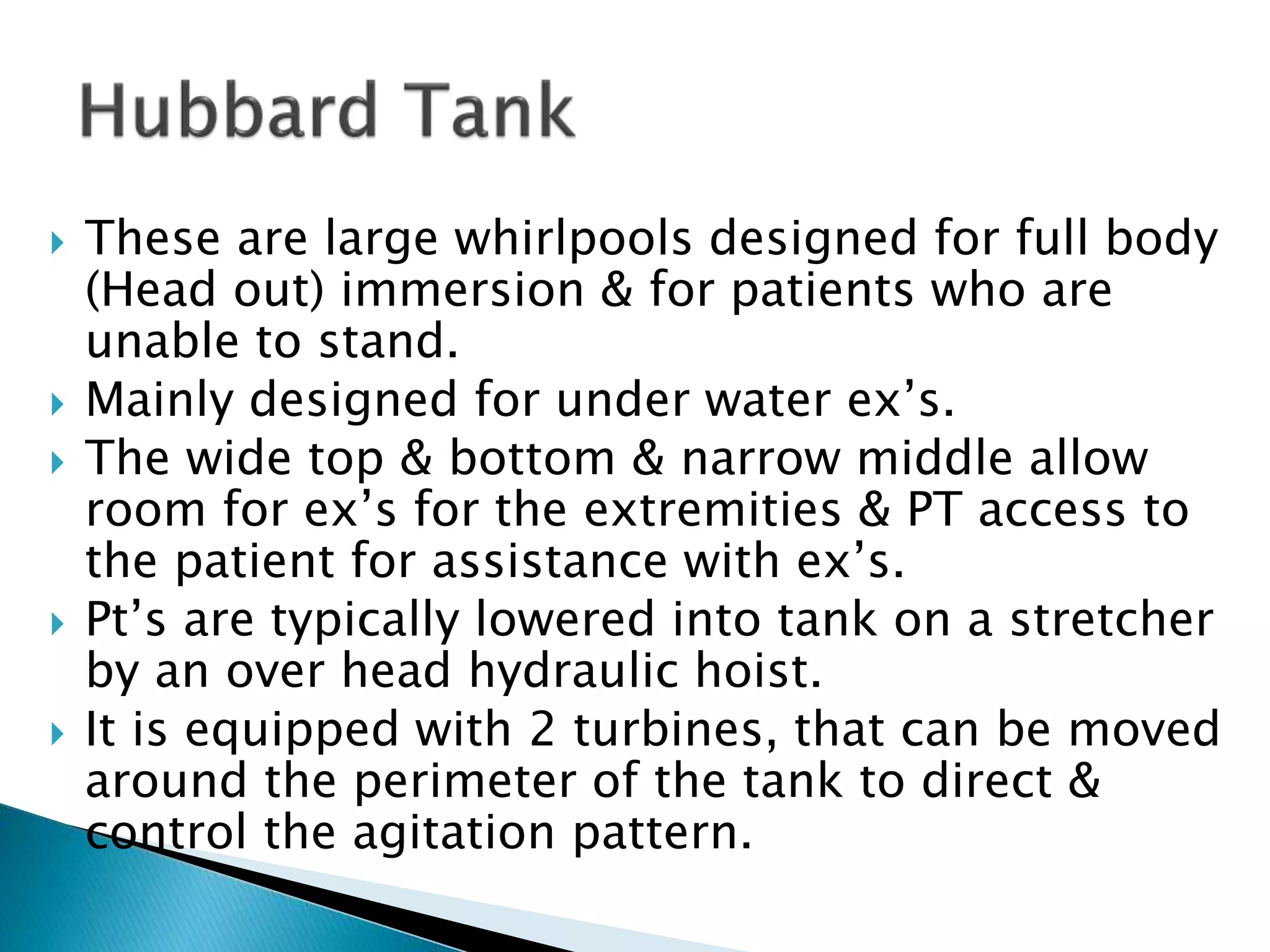Hydrotherapy for physical therapy (lecture) | PPTX