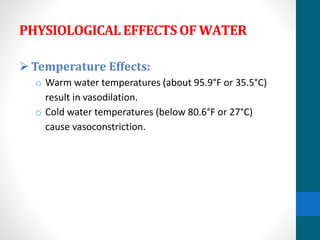 Hydrotherapy: physiological effects Lecture 1.pptx