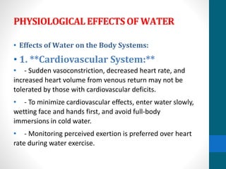 Hydrotherapy: physiological effects Lecture 1.pptx