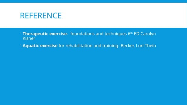 hydrotherapy- aquatic exercise- physiotherapy | PPTX | Physical Therapy ...