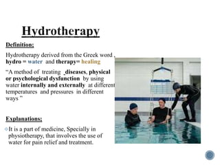 Hydrotherapy | PPTX