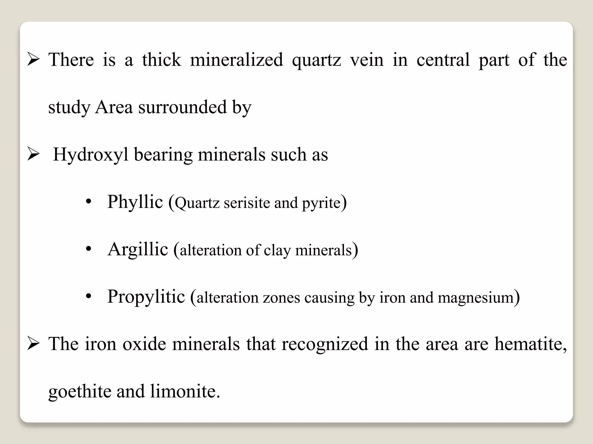 Hydrothermal alteration zones | PPTX