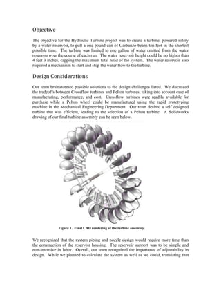 Hydro Turbine Project Final Report | PDF