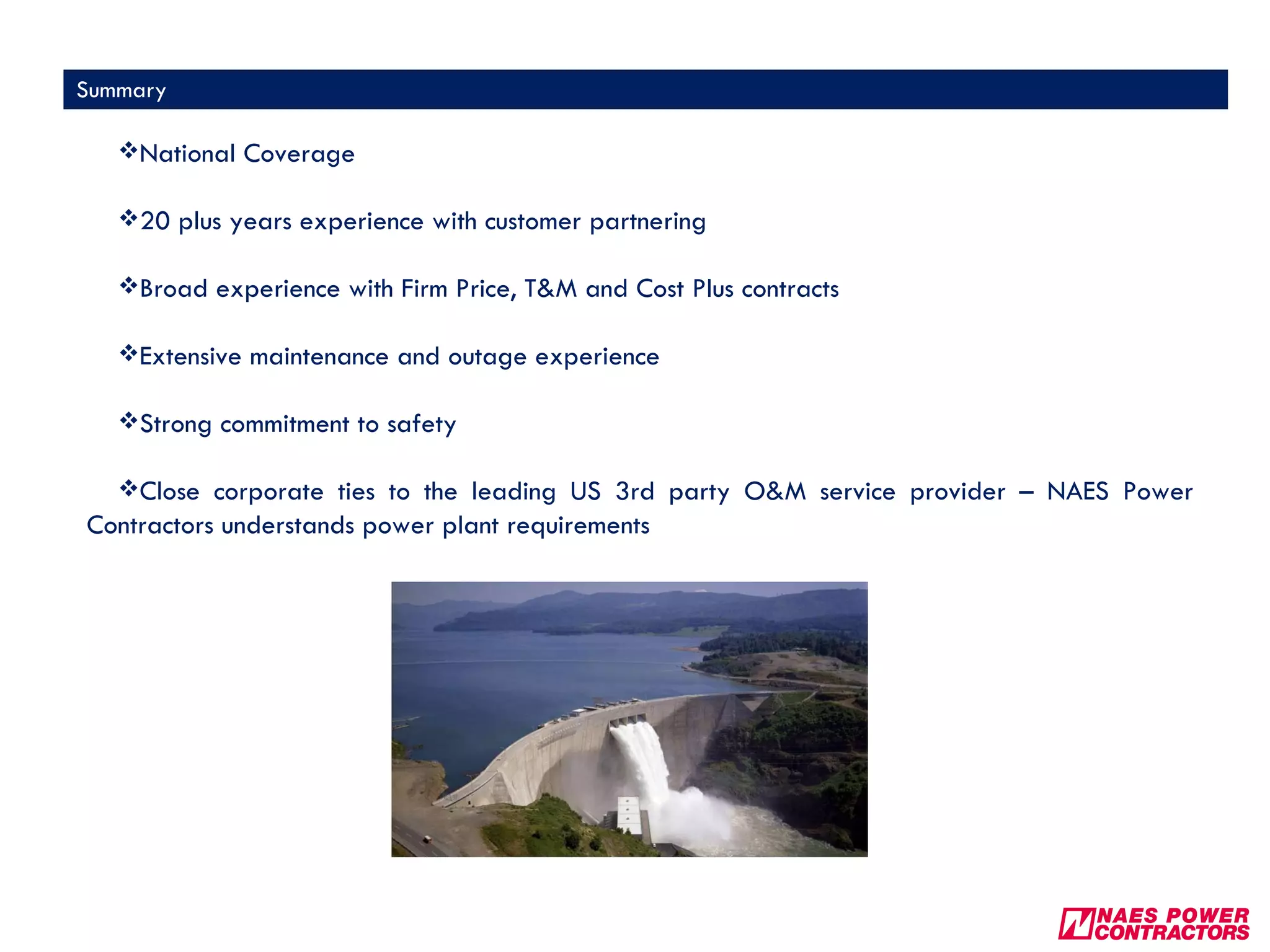 NAES Power Contractors Hydro Services | PPT