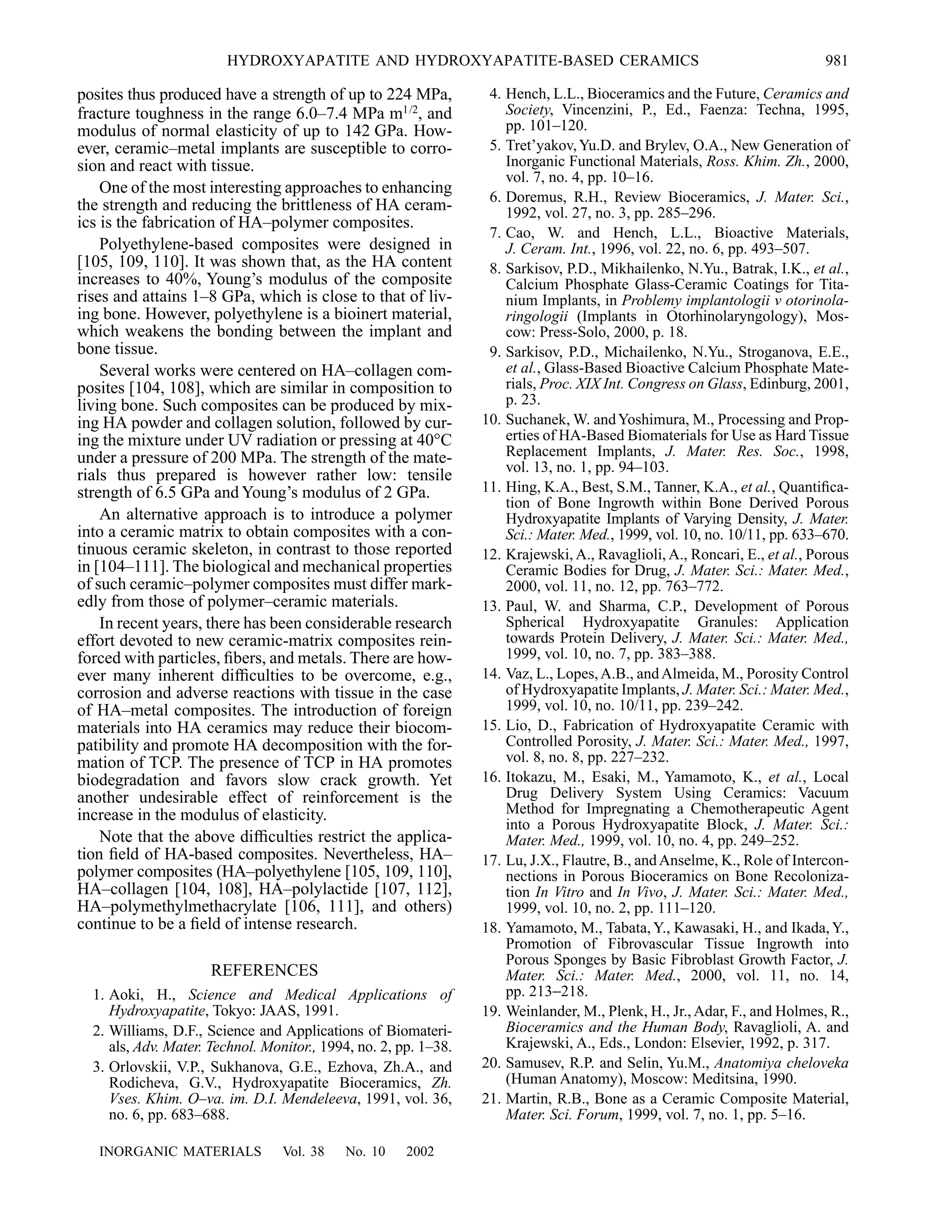 Hydroxyapatite and hydroxyapatite-based_ceramics | PDF