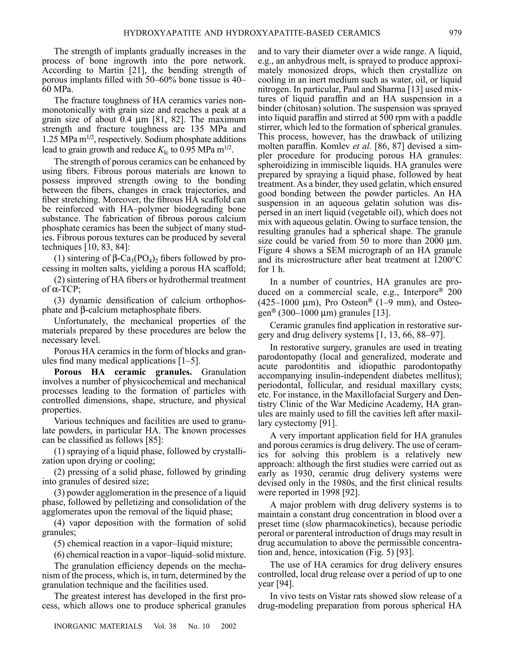 Hydroxyapatite and hydroxyapatite-based_ceramics | PDF