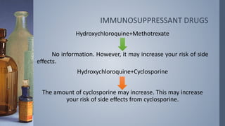 Hydroxychloroquine drug interactions | PPT