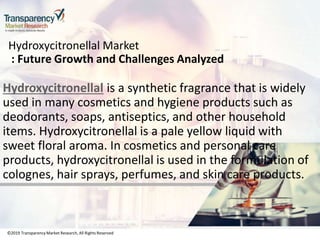 Hydroxycitronellal market | PDF