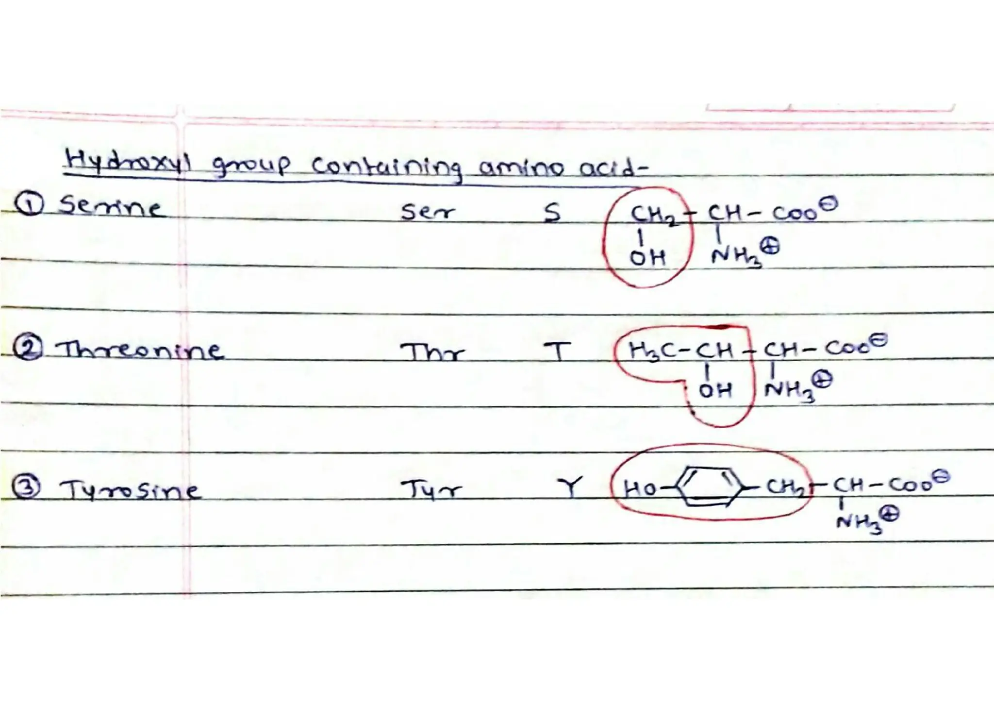 Hydroxyl Group containing Amino acids | PDF