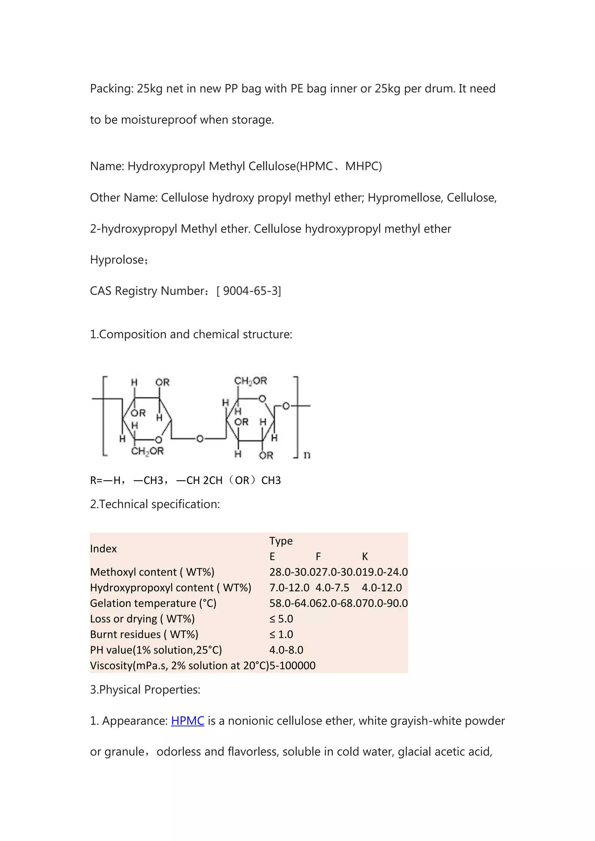 Hydroxypropyl methylcellulose | PDF