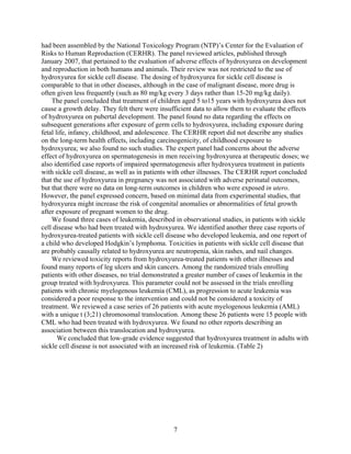 Hydroxyurea for the treatment of sickle cell disease2 | PDF