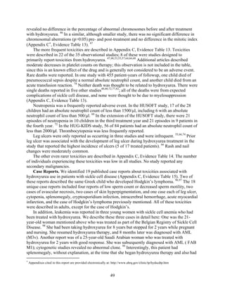 Hydroxyurea for the treatment of sickle cell disease2 | PDF