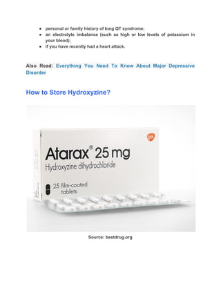 Hydroxyzine for anxiety how it works, dosage, and side effects!