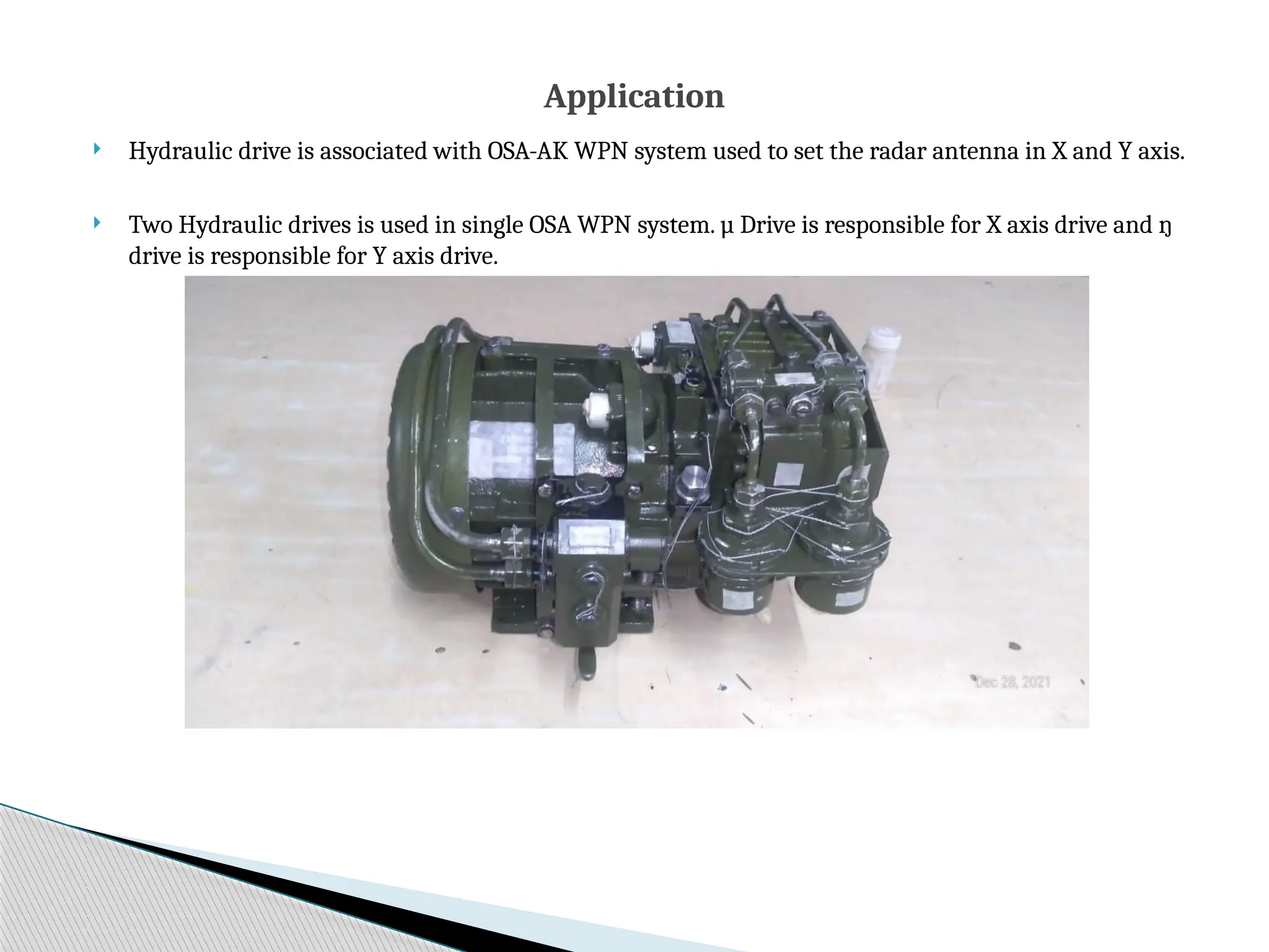 HYDAULIC DRIVE OF OSA NEOMETRIX DEFENCE.pptx