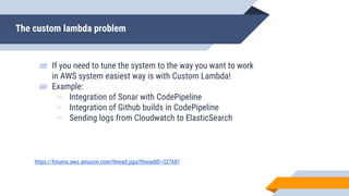 Aws architecture problems while being fancy | PPT