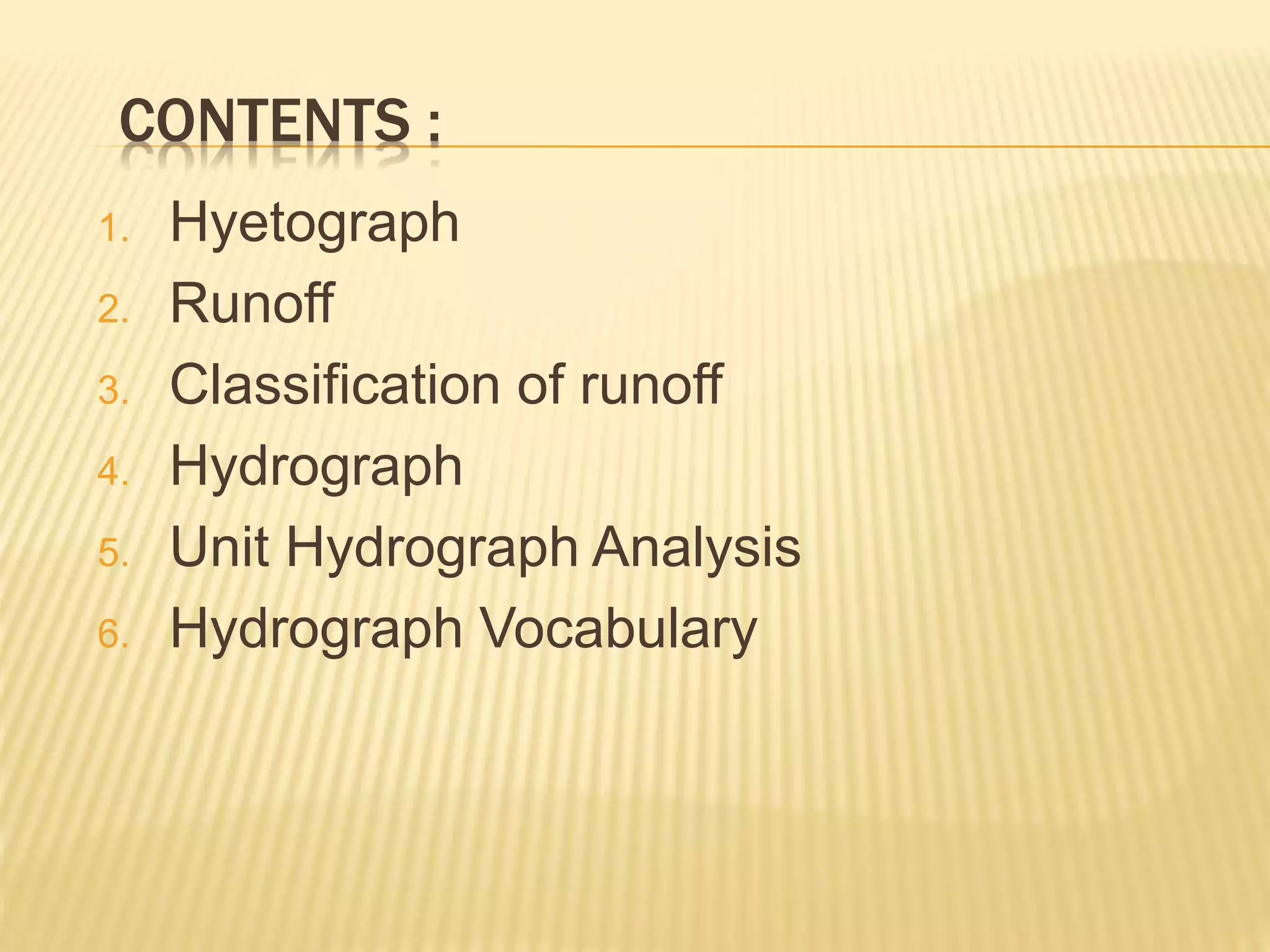 Hyetograph and hydrograph analysis | PPTX
