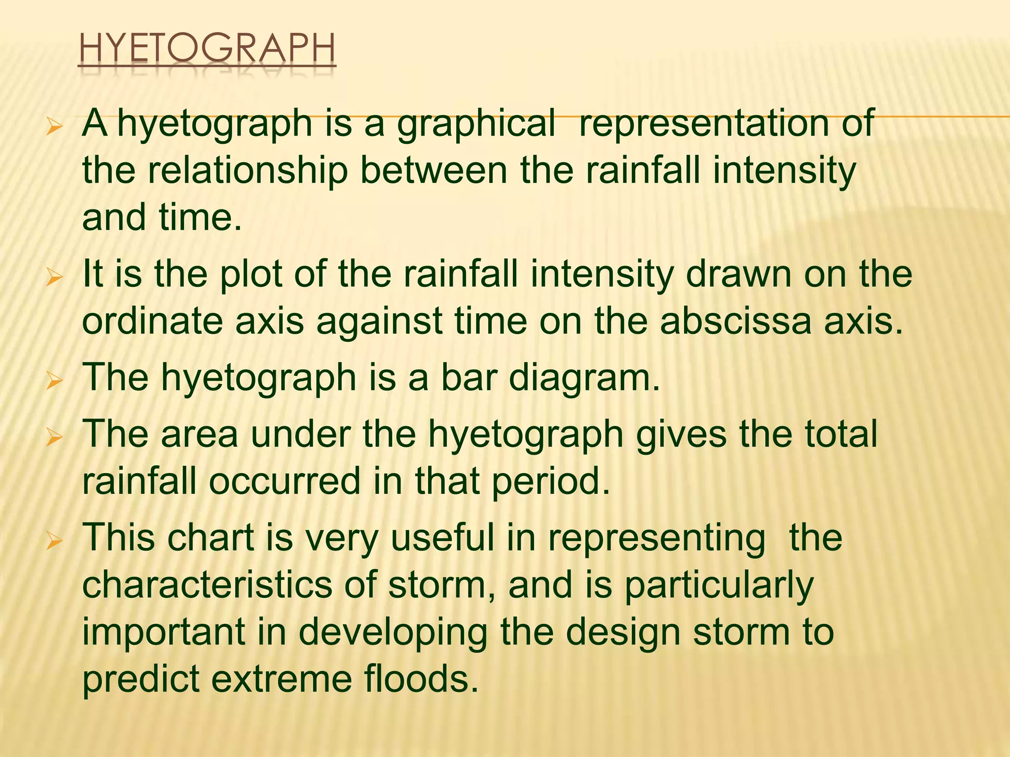 Hyetograph and hydrograph analysis | PPTX