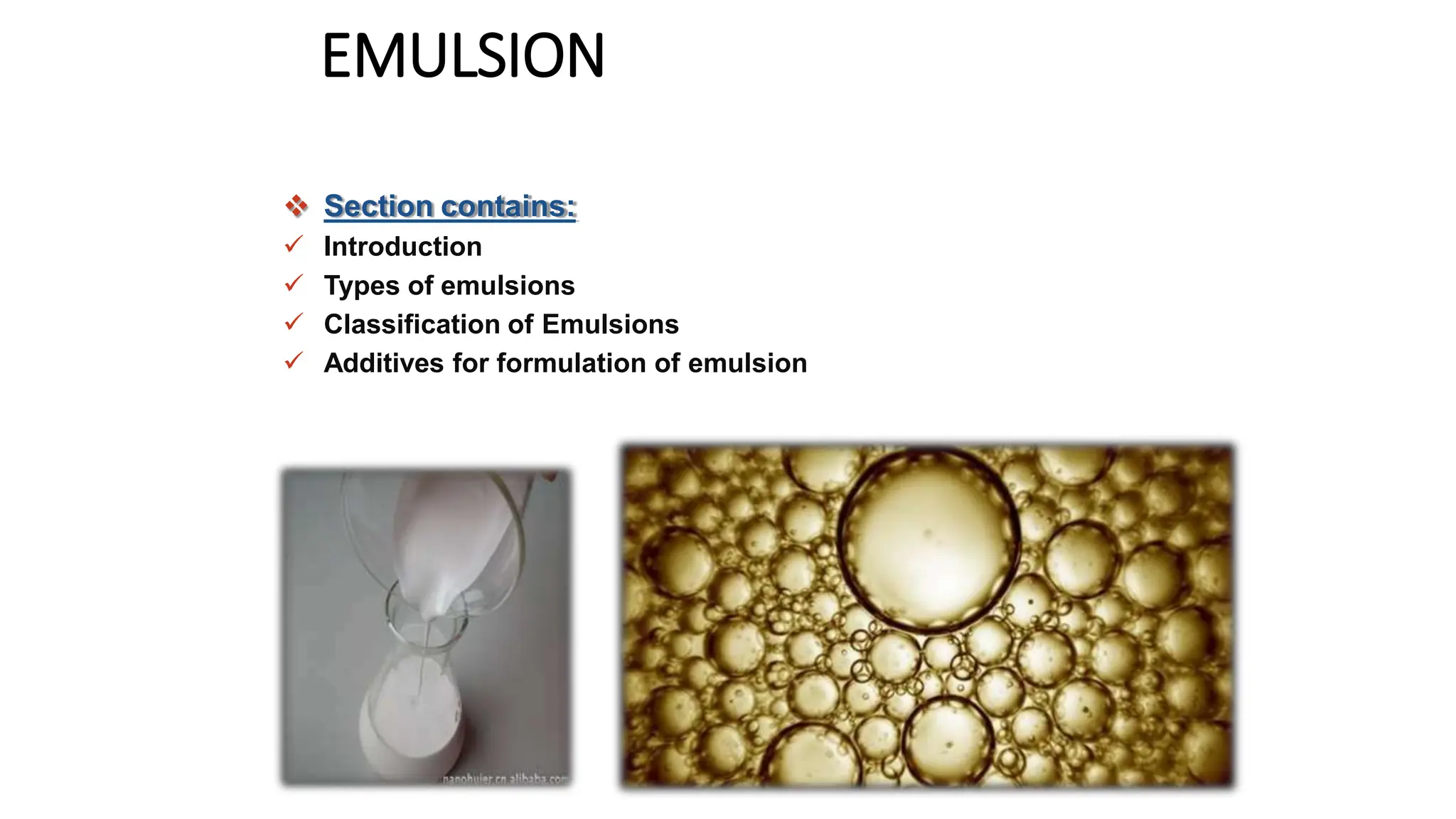 emulsion basic principles for pharm D third | PPTX