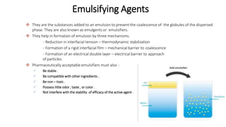 emulsion basic principles for pharm D third | PPTX