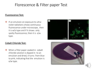 theory of emulsions, their description, instability | PPTX