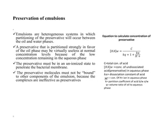 theory of emulsions, their description, instability | PPT