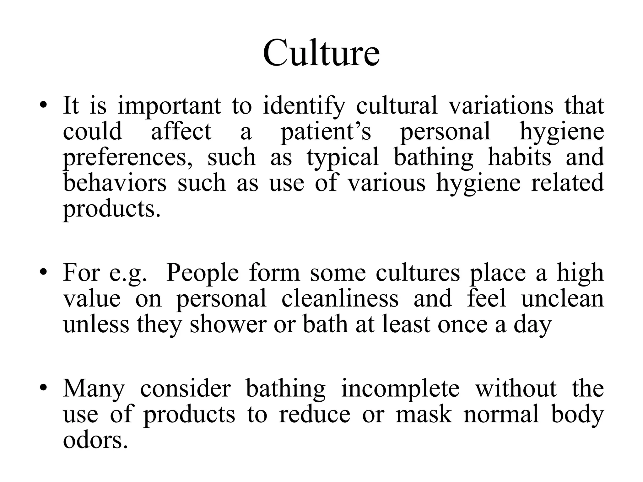Factors Affecting Personal Hygiene, Fundamental of Nursing | PPTX