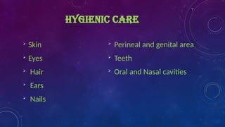 FUNDAMENTALS OF NURSING PERSONAL HYGIENE | PPT