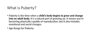 Puberty and menstrual hygiene.pptx...... | PPTX