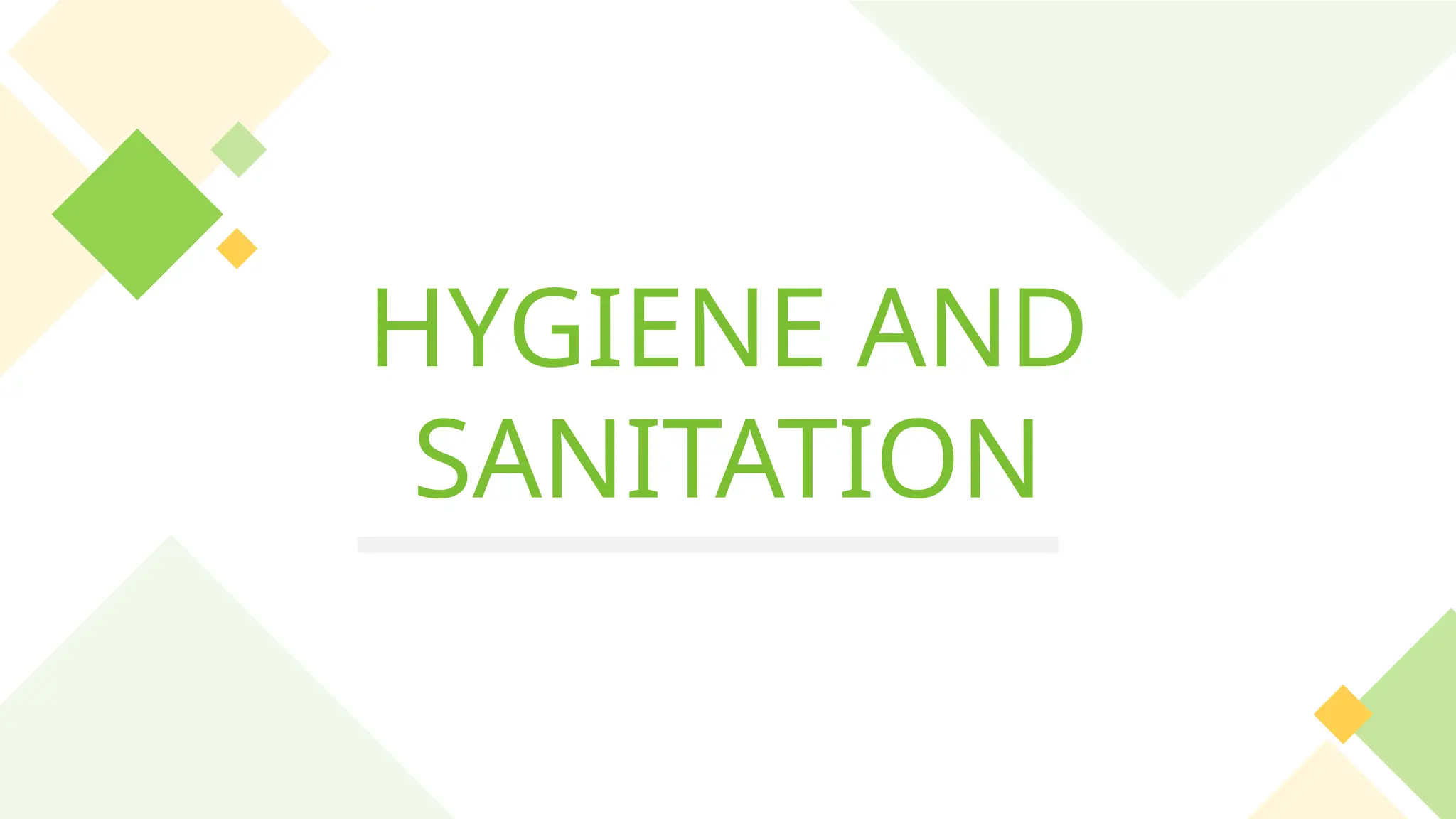 Hygiene and Sanitation (ROTCU Guide) | PPTX