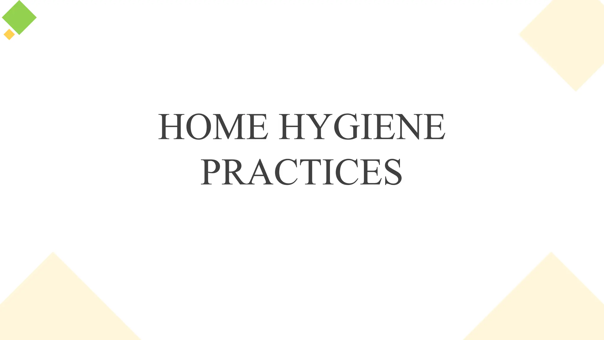 Hygiene and Sanitation (ROTCU Guide) | PPTX