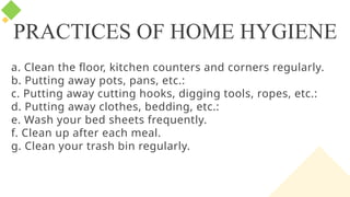 Hygiene and Sanitation (ROTCU Guide) | PPTX | Bath and Shower | Personal Care