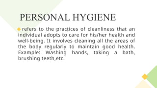 Hygiene and Sanitation (ROTCU Guide) | PPTX | Bath and Shower ...