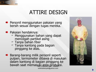 Hygiene Personil : salah satu modul GMP | PPT
