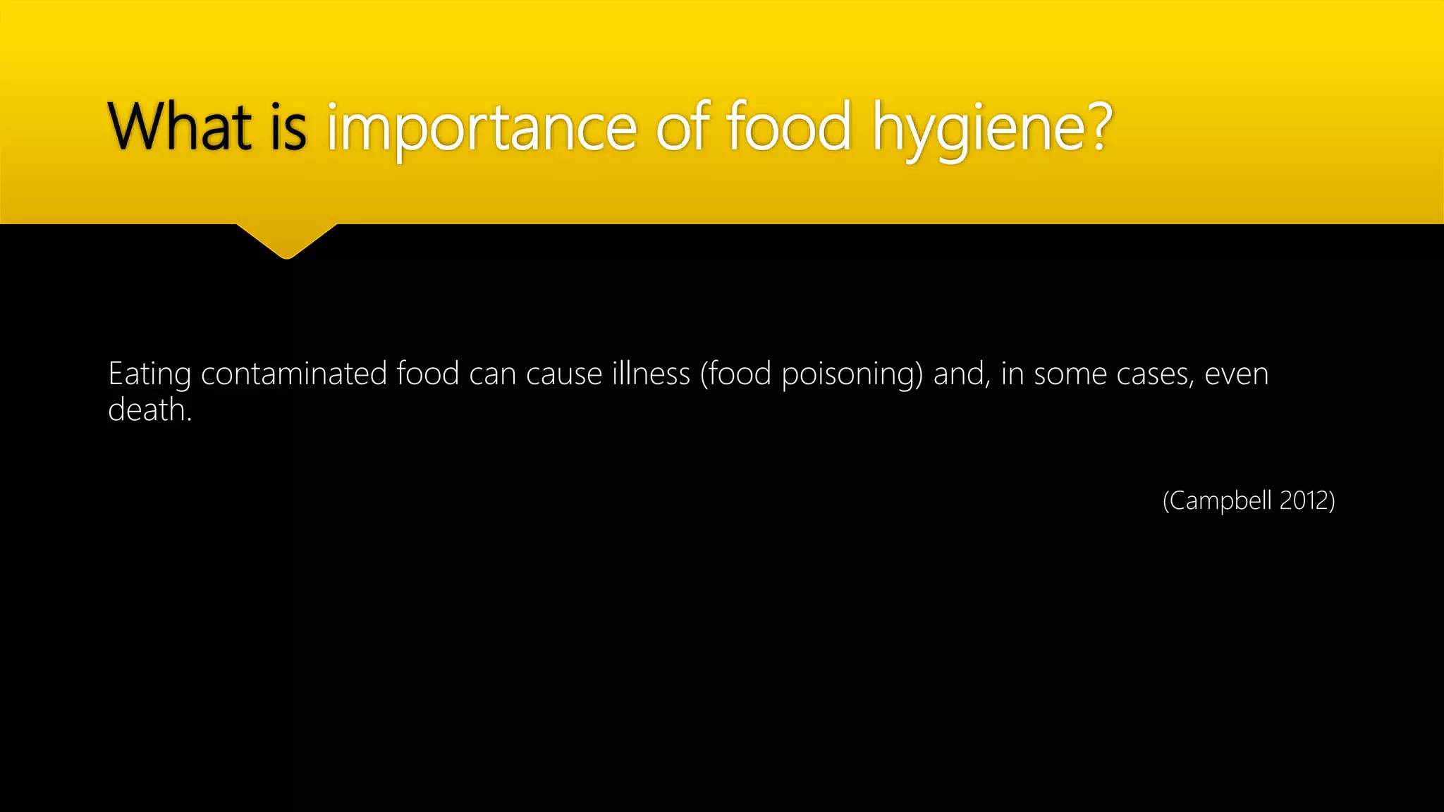 Hygiene and food safety | PPTX