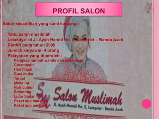 Hygiene sanitasi pada salon | PPTX