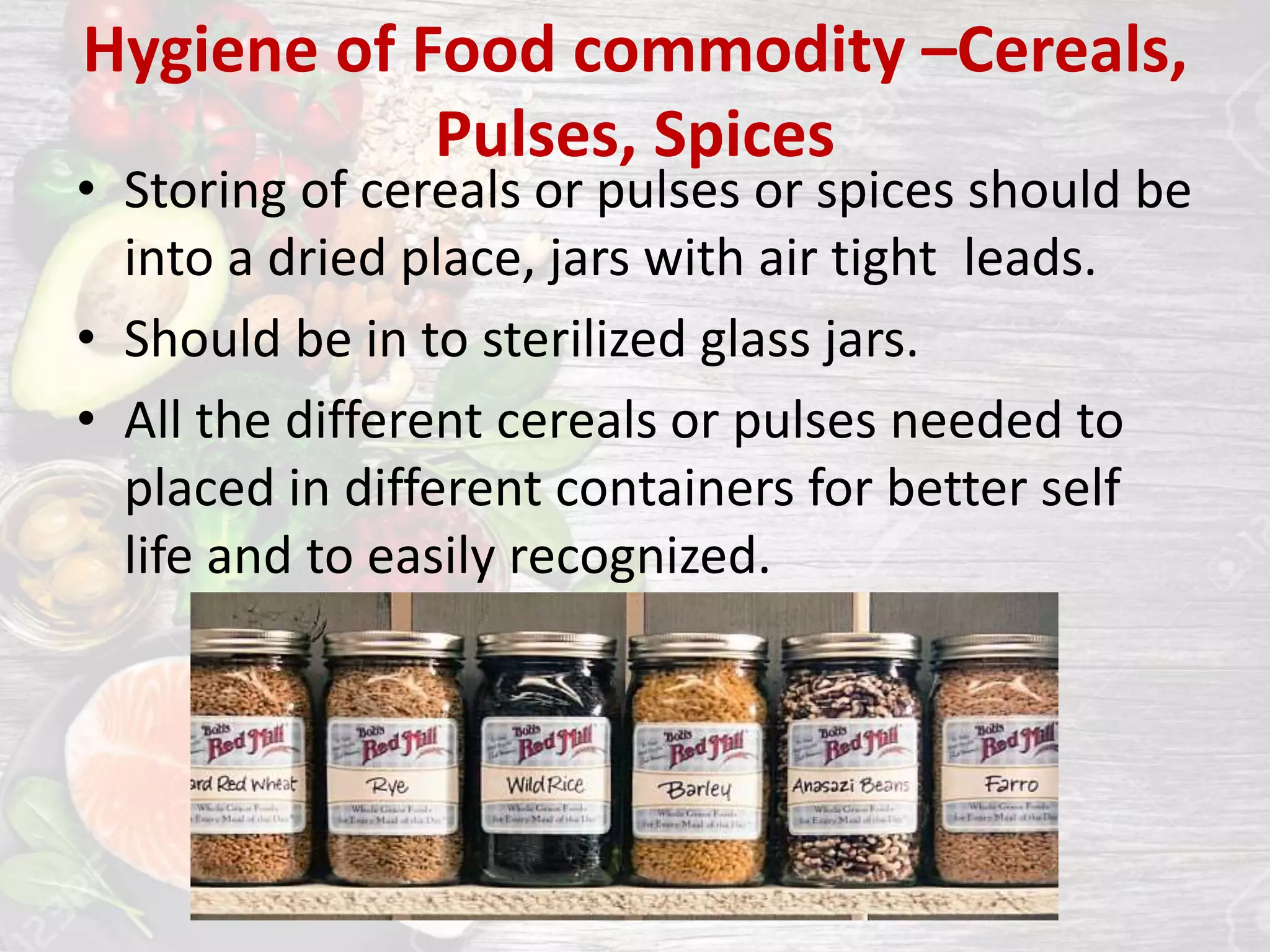 Hygiene selection of food commodities | PPTX