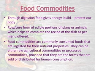 Hygiene selection of food commodities | PPTX