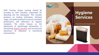 Hygiene Service to maintain a balance of cleanliness | PPT