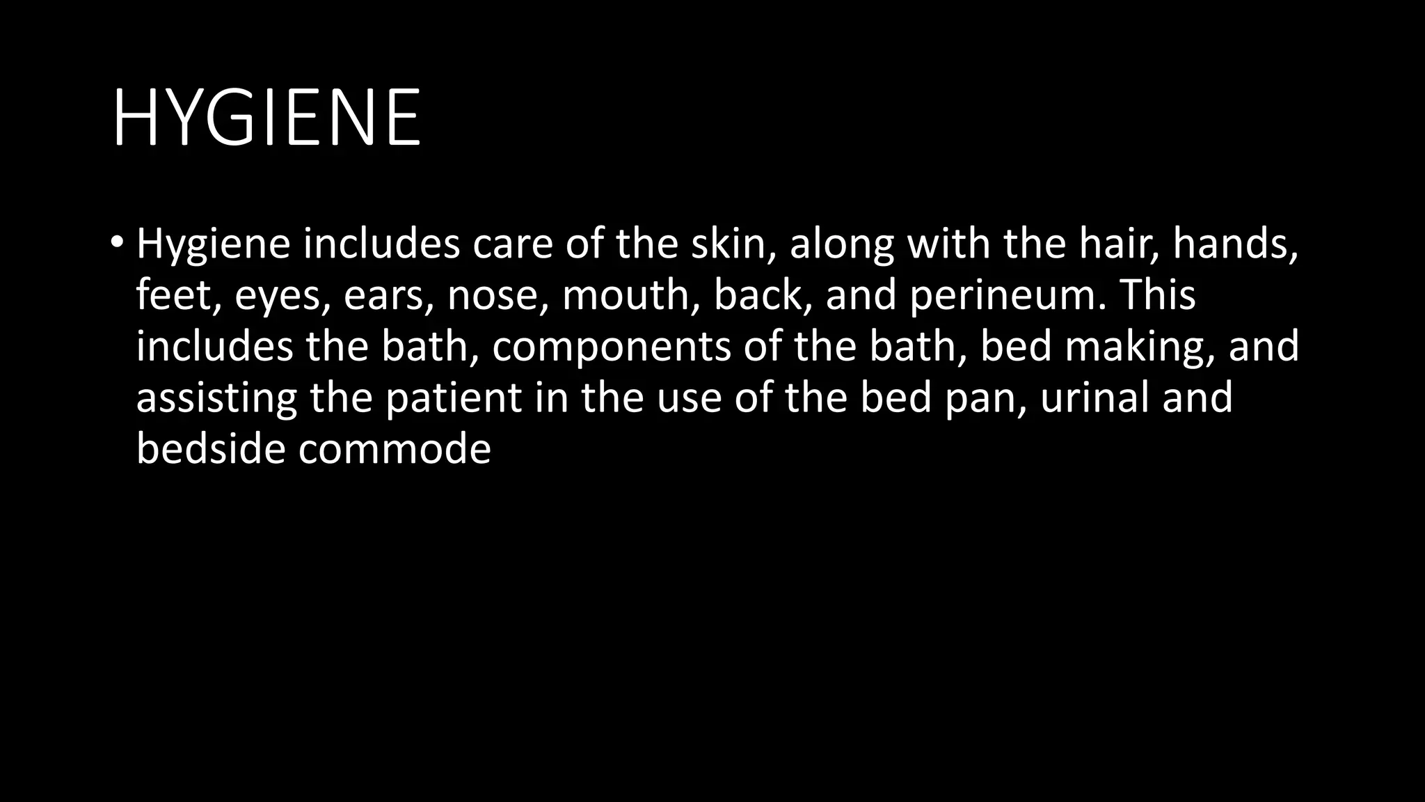 Hygienic needs | PPTX