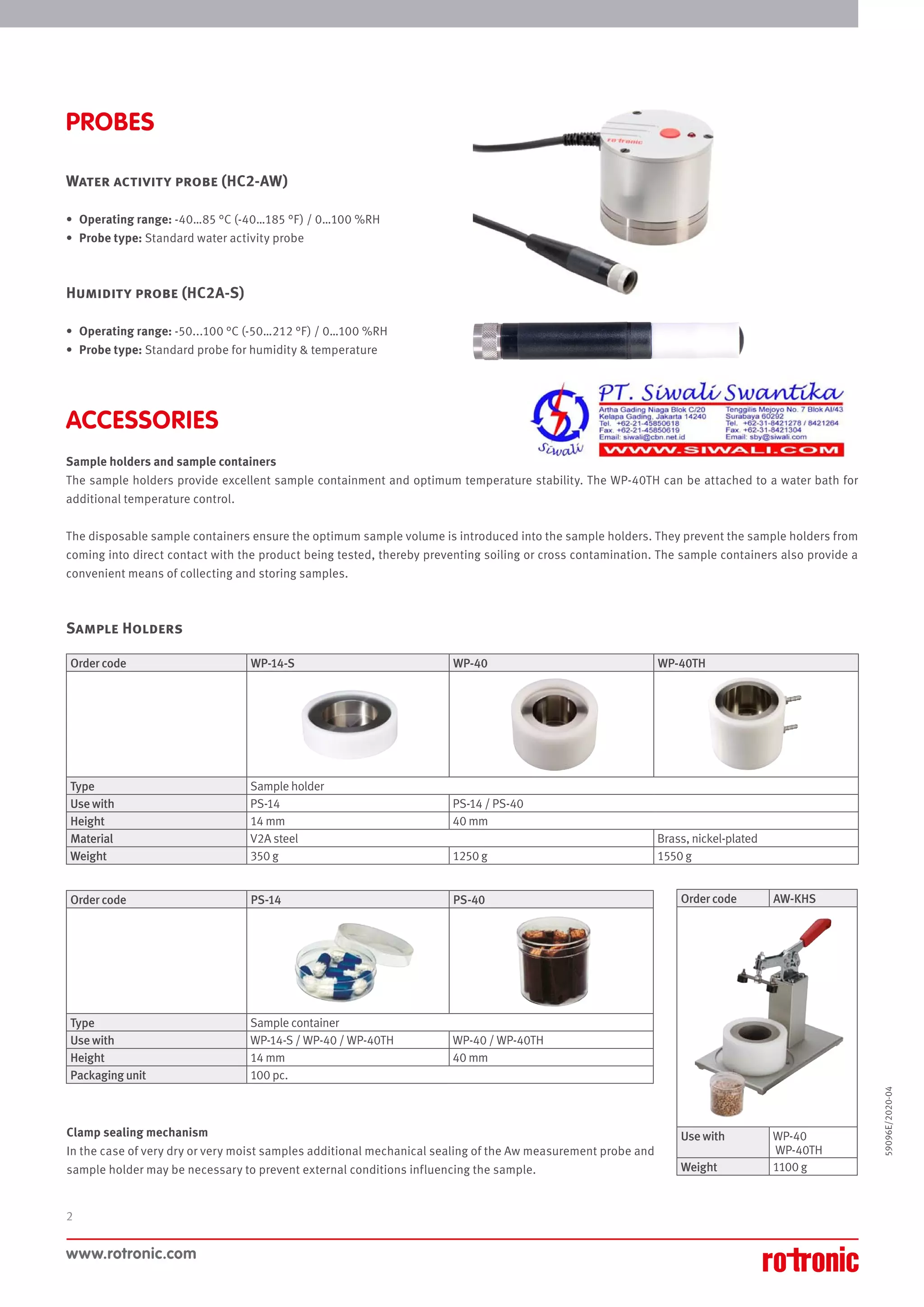 Brosur Rotronic HygroLab - Water Activity | PDF