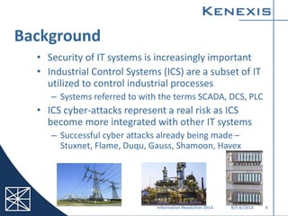 Cyber & Process Attack Scenarios for ICS | PPTX